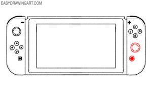 How to Draw a Nintendo Switch - Easy Drawing Art