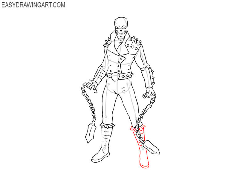 How to Draw Ghost Rider - Easy Drawing Art