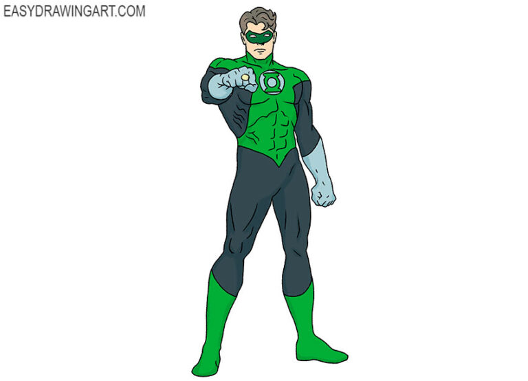 How to Draw Green Lantern - Easy Drawing Art