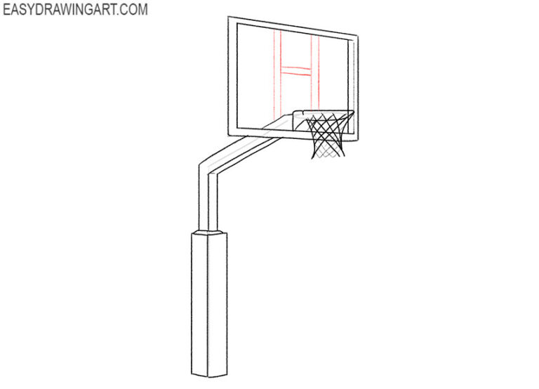 How to Draw a Basketball Hoop - Easy Drawing Art