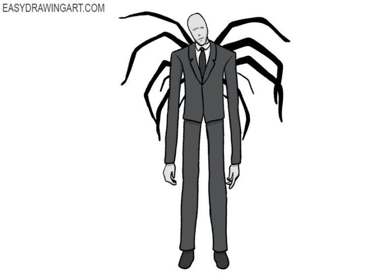 How to Draw Slenderman - Easy Drawing Art