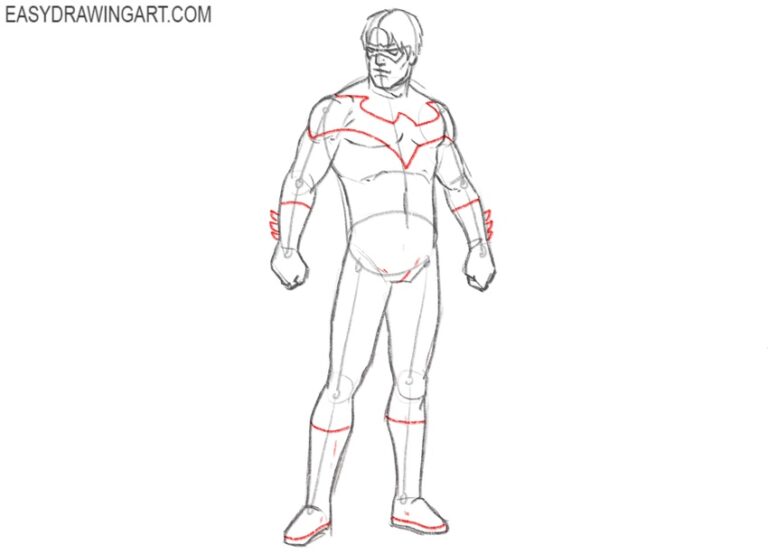 How to Draw Nightwing - Easy Drawing Art