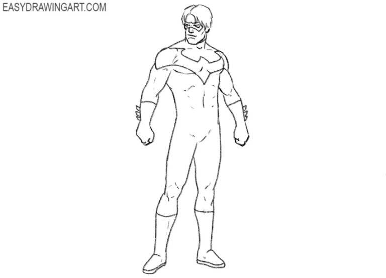 How to Draw Nightwing - Easy Drawing Art