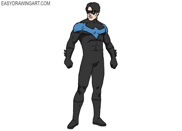 How to Draw Nightwing - Easy Drawing Art