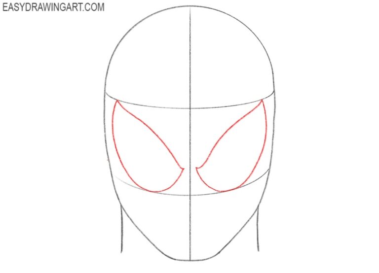 How to Draw Spider-Man’s Head - Easy Drawing Art