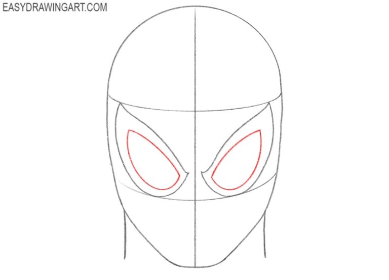How to Draw Spider-Man’s Head - Easy Drawing Art