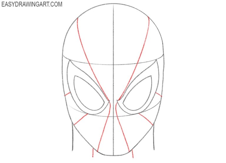 How to Draw Spider-Man’s Head - Easy Drawing Art