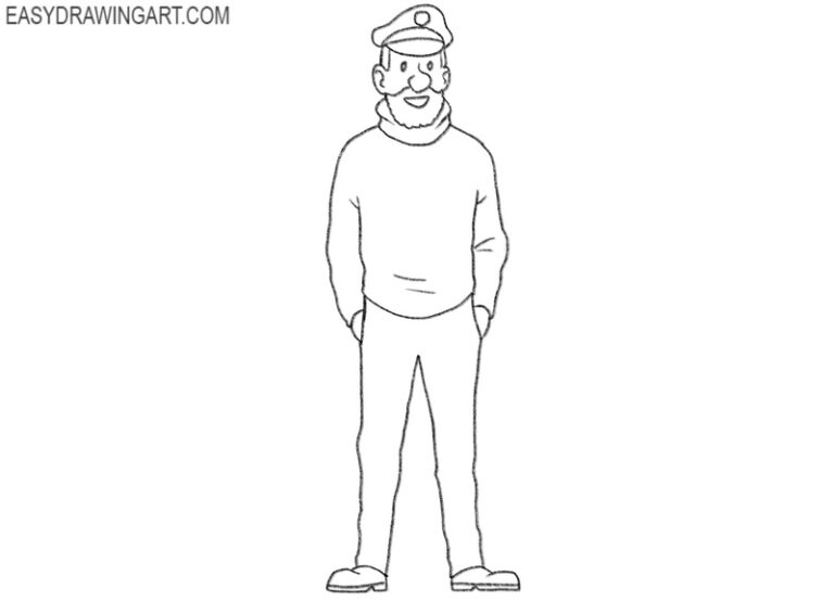 How to Draw Captain Haddock - Easy Drawing Art