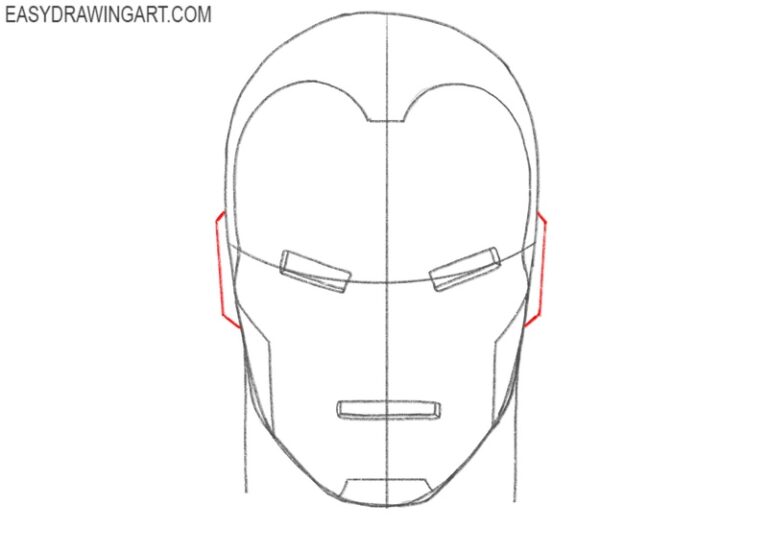 How to Draw Iron Man’s Head - Easy Drawing Art