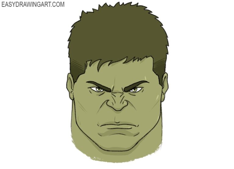 How to Draw Hulk’s Head - Easy Drawing Art