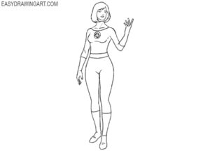 How to Draw the Invisible Woman - Easy Drawing Art